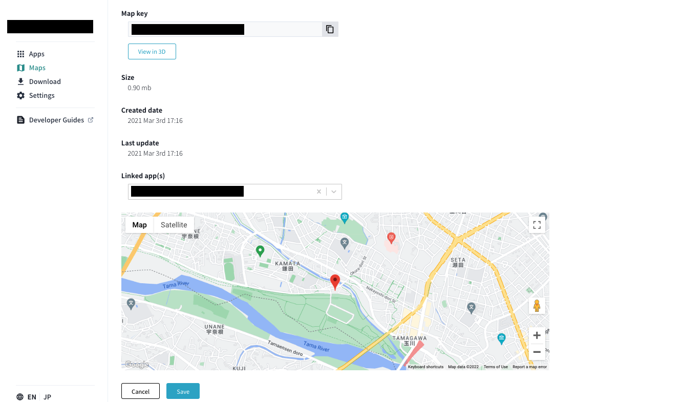 Map Management | Pretia AR Cloud Platform Documenation