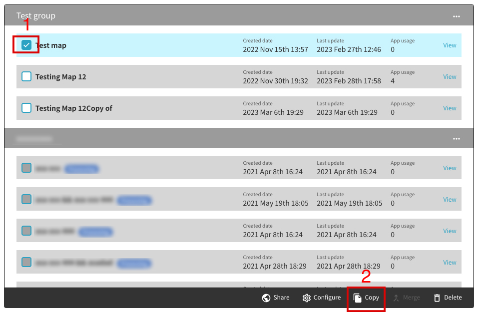 マップをコピーする | Pretia AR Cloud Platform Documenation